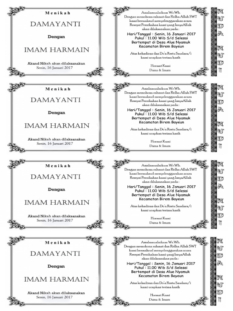 Undangan Muda Mudi | PDF