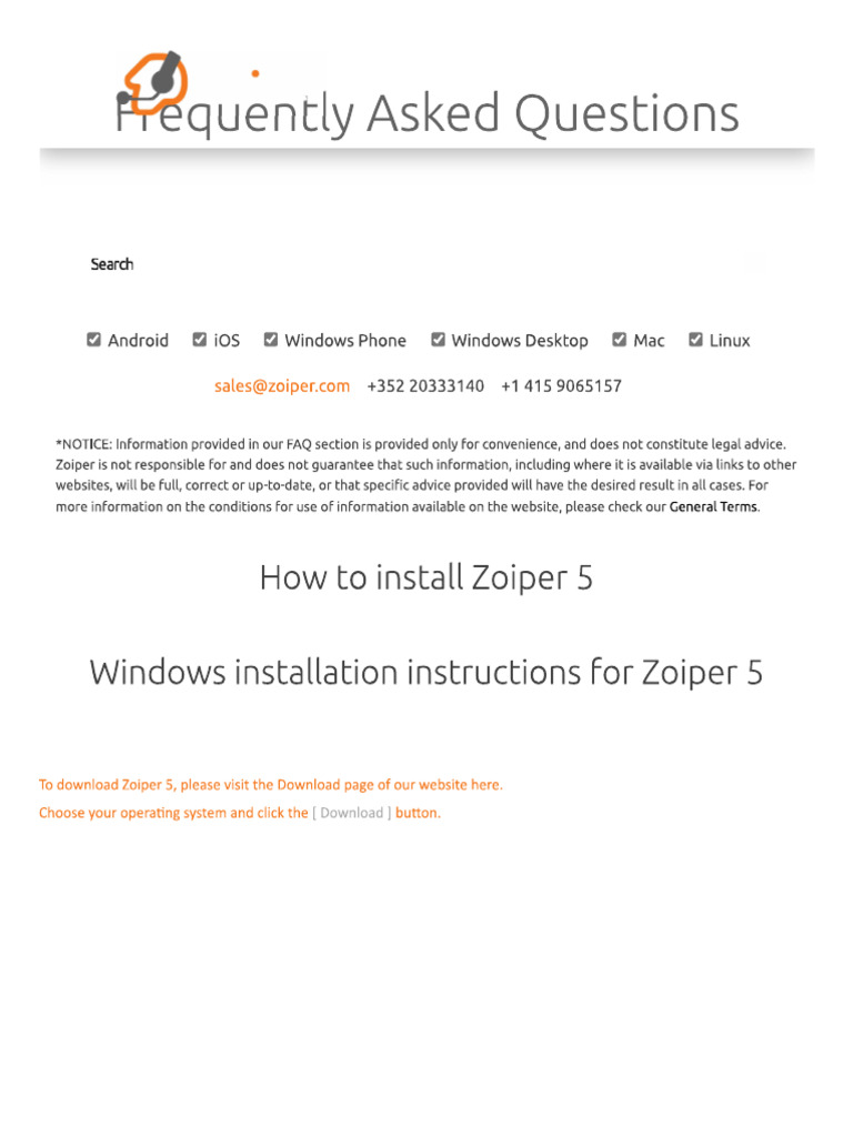 Zoiper Instruction | PDF