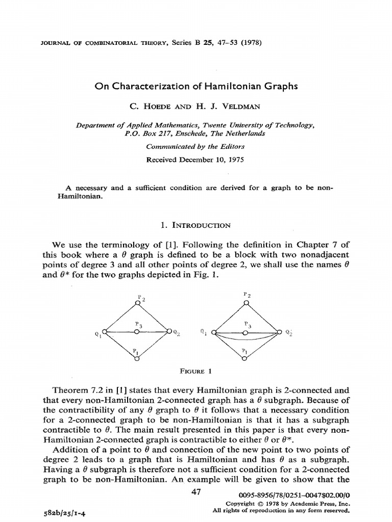 Hoede 78 On | Download Free PDF | Mathematics | Mathematical Relations