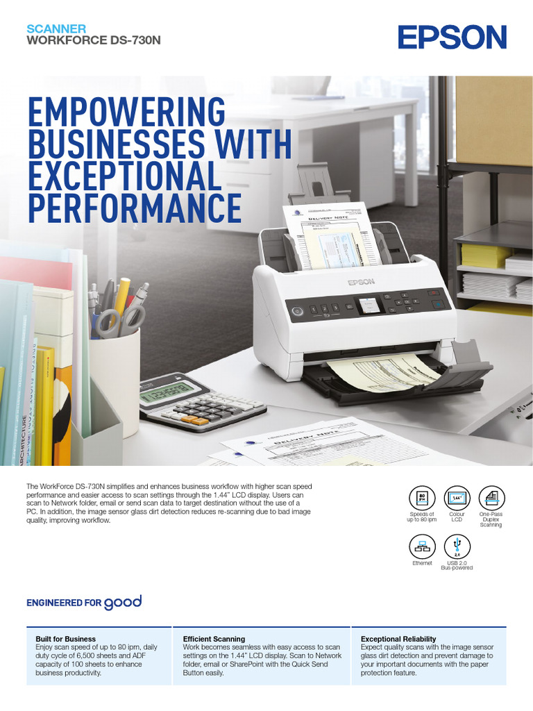 Epson Scanner DS-730N (2024) | PDF | Image Scanner | Computing