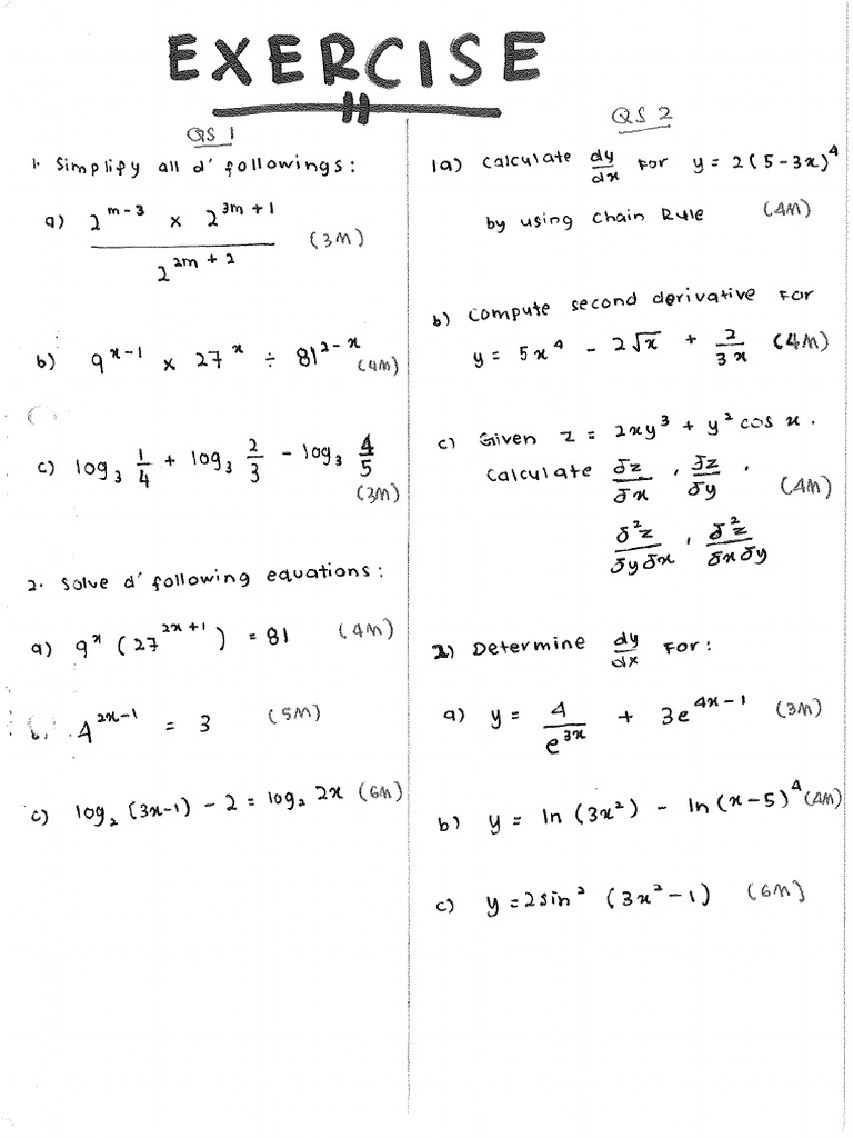 1 Exercise A Format Final Exam | PDF