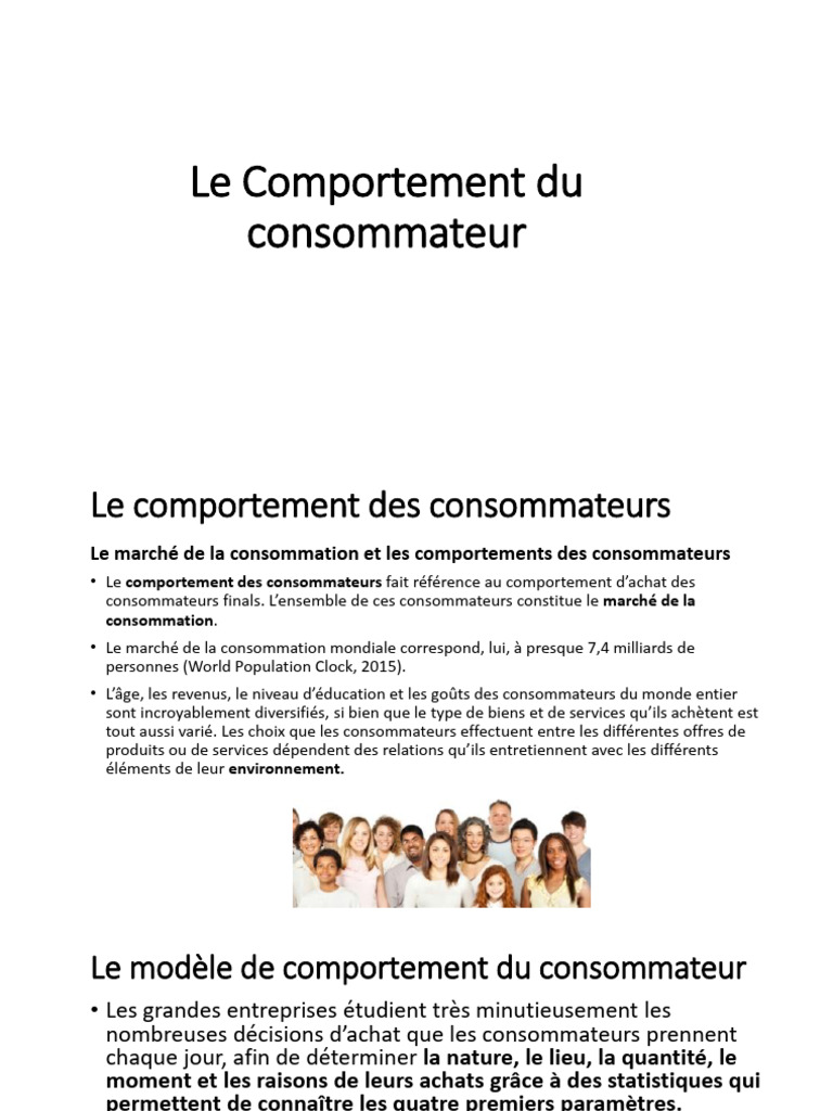 Séance 2 | PDF | Consommateurs | Commercialisation