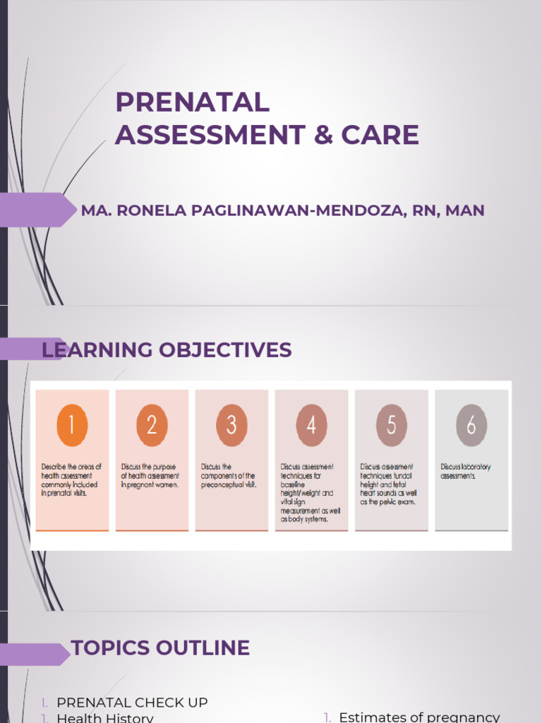 LLC MCN 4 Prenatal Assessment and Care | PDF | Pregnancy | Prenatal Development