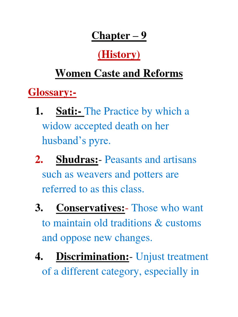 S.St. History Chapter Women Caste and Reforms Complete Notebook Work ...