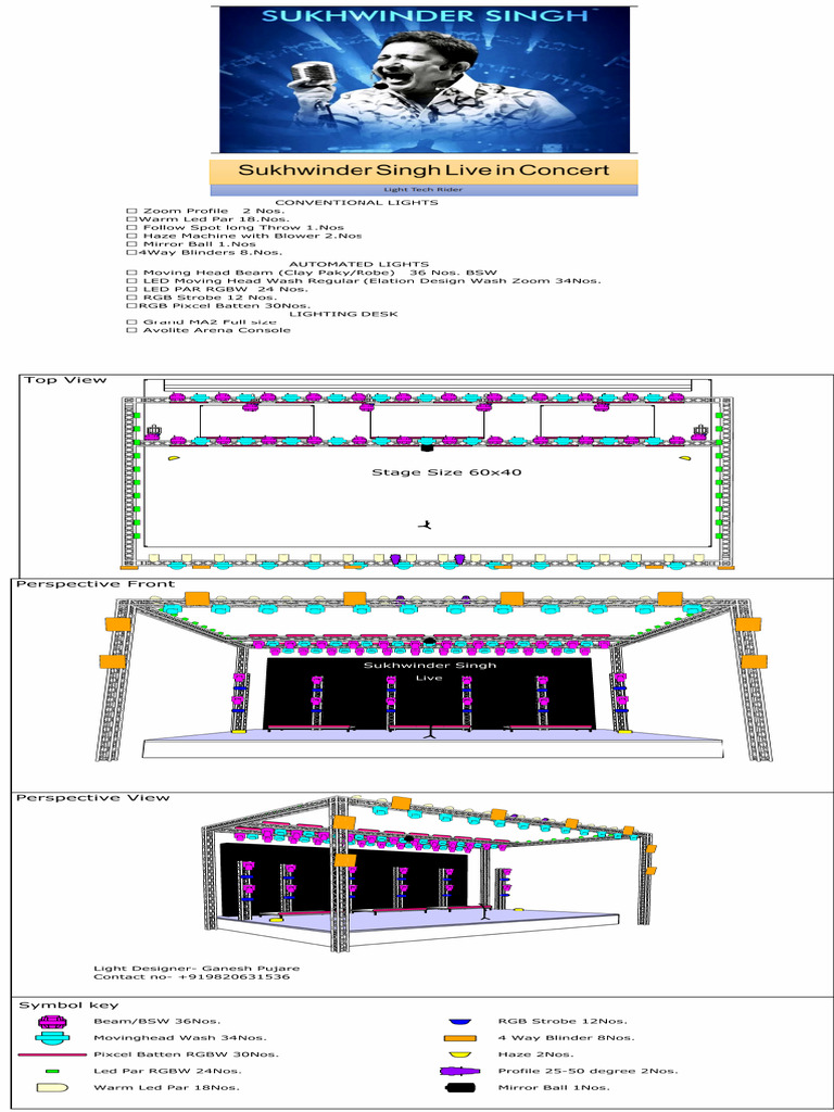 Sukhwinder Singh Live Lighting Plot-1 | PDF