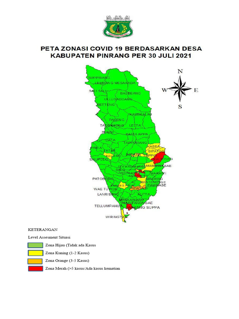 peta zonasi perdesa covid 19 kab.pinrang | PDF