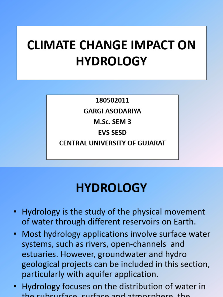 Climate Change & Hydrology Impact | PDF | General Circulation Model ...
