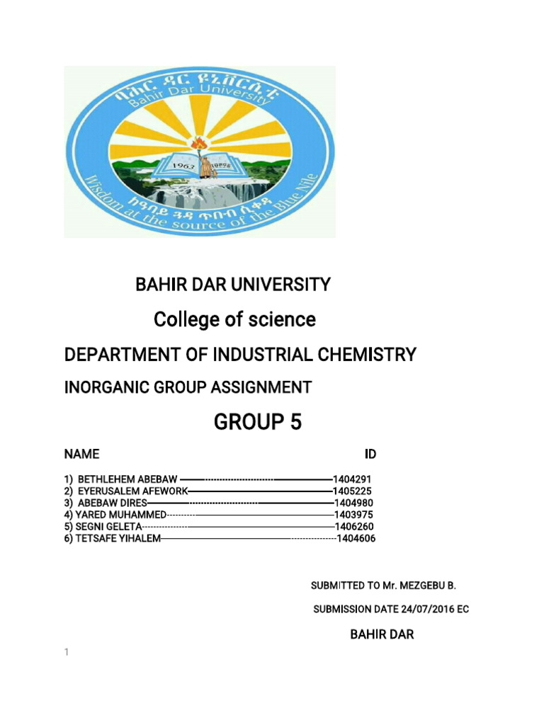 Inorganic Group Assignment | PDF | Coordination Complex | Atomic Orbital