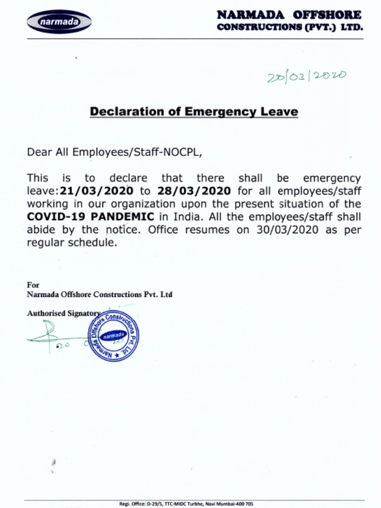 Emergency Leave | PDF