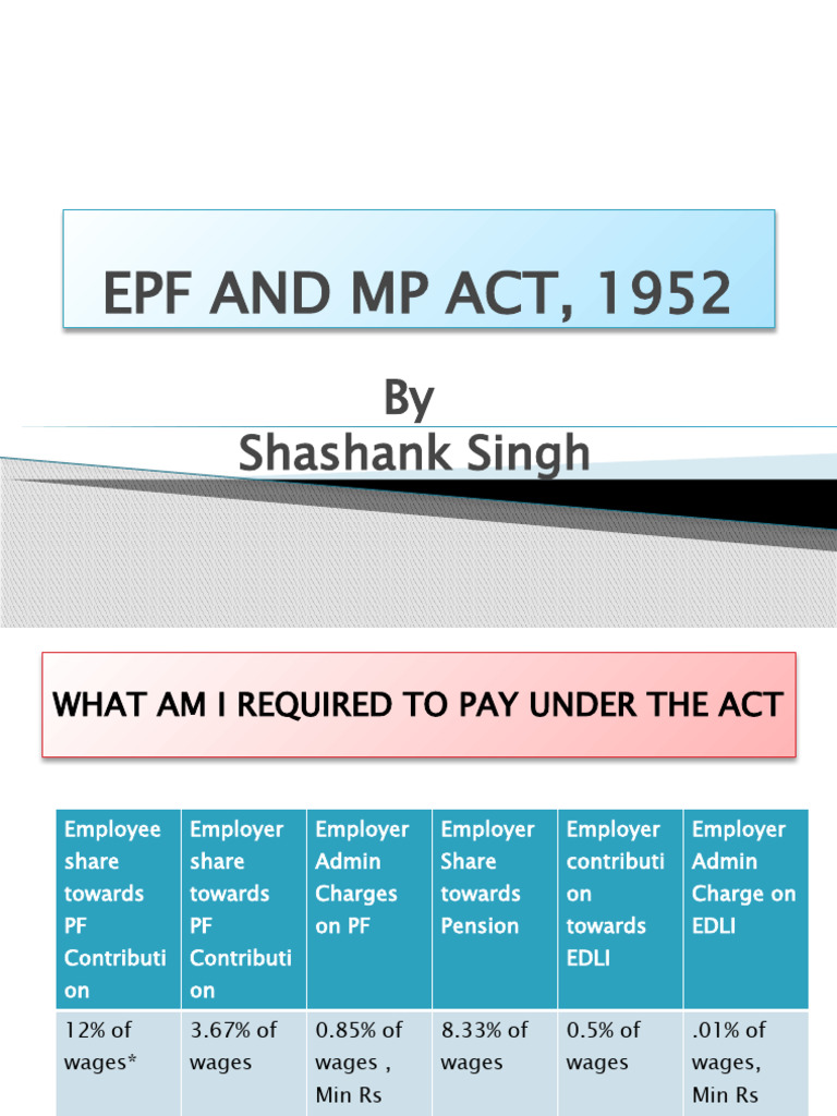 EPF-PPT- Benifits | PDF | Pension | Employment