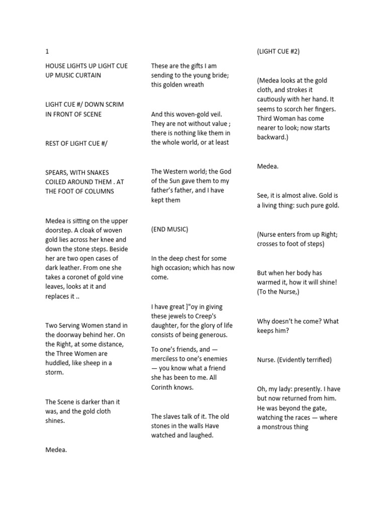 Medea Script Act 2 | PDF | Jason