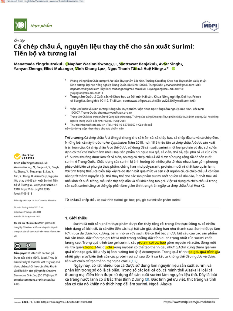 R2022 Asian Carp Surimi - En.vi | PDF