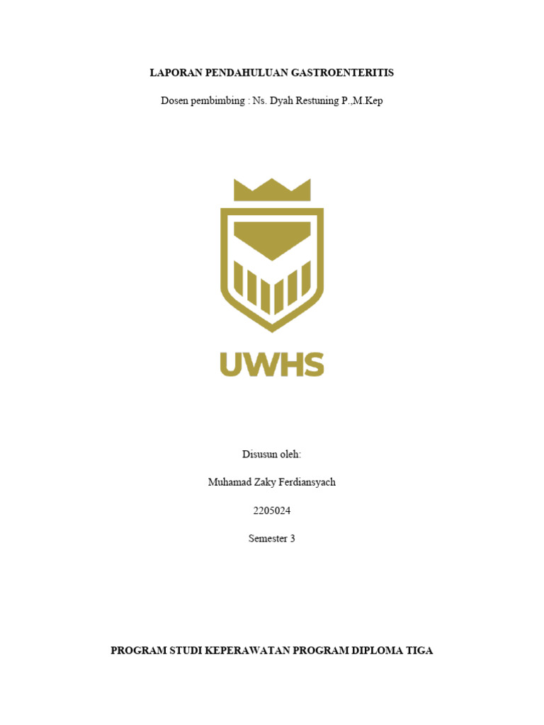 LP Gastrointeritis Zaky | PDF