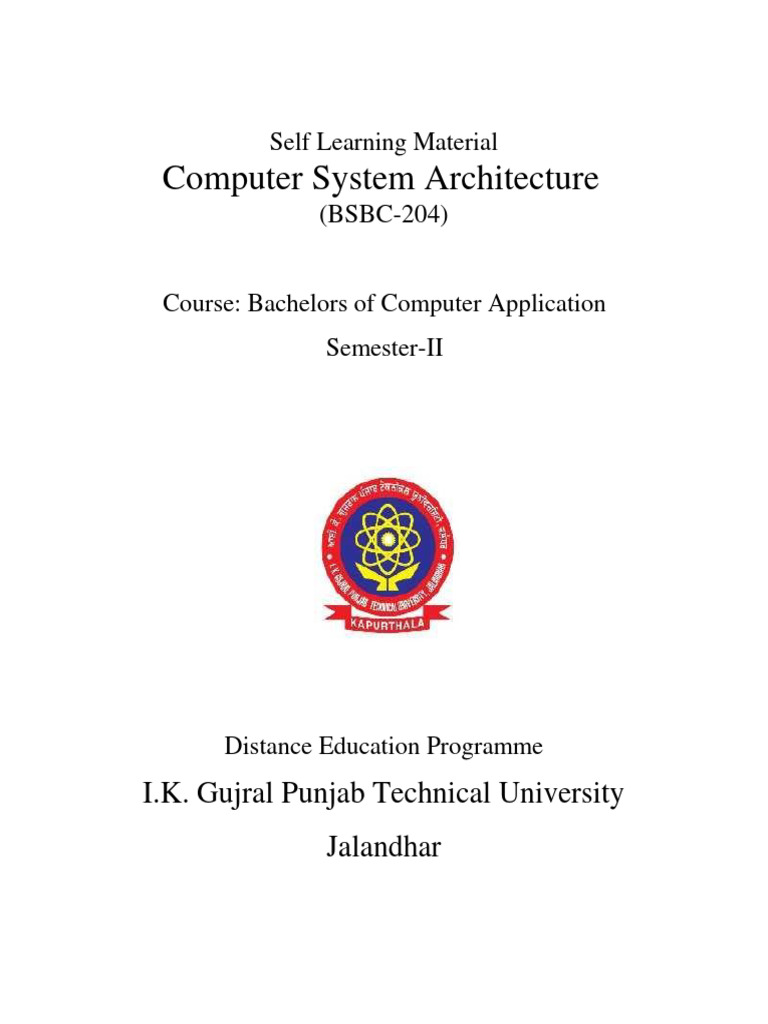 Computer System Architecture: Self Learning Material | PDF | Computer ...