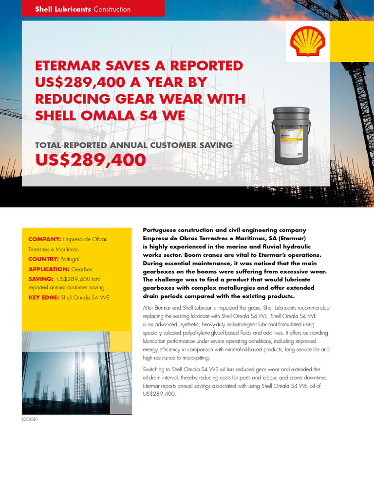 Construction Casestudy Etermar Portugal | PDF | Lubricant | Gear