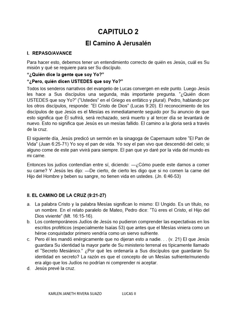 Capitulo 2 Libro de Lucas | PDF | Jesús | Evangelio de Mateo