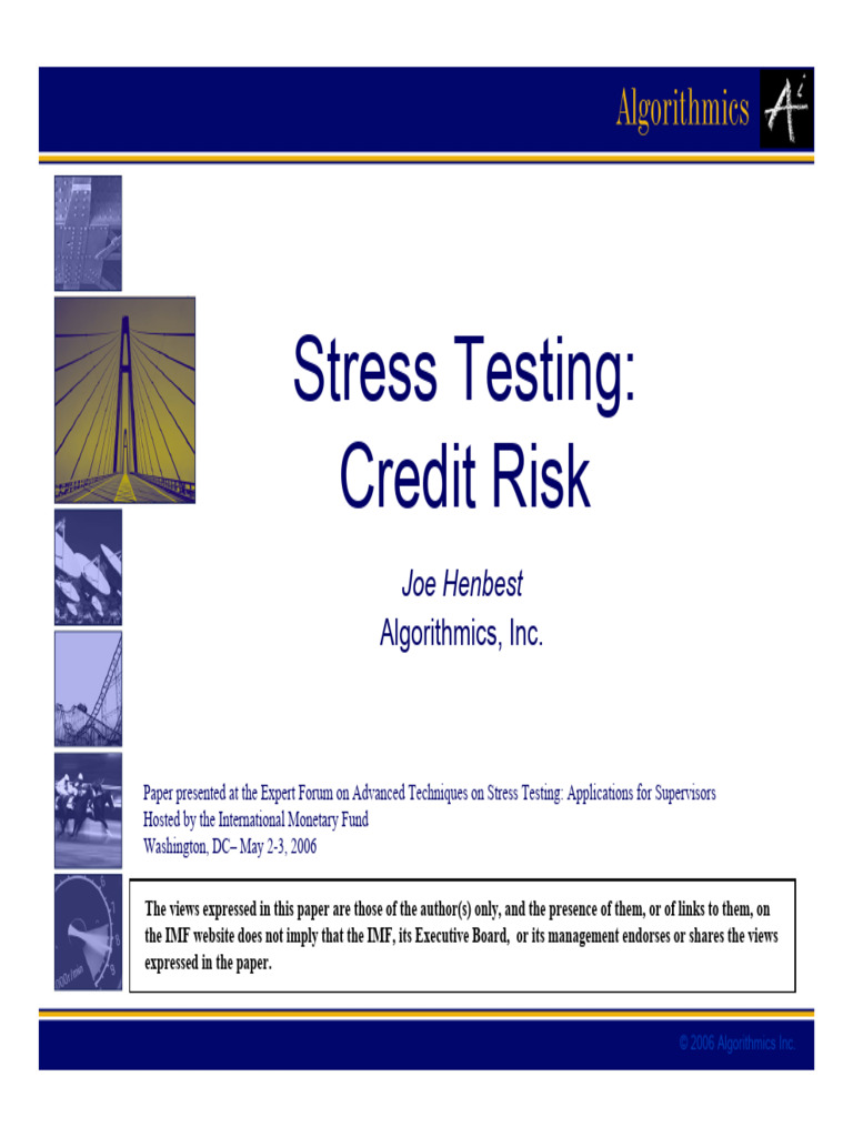 Stress Testing - Credit Risk | PDF | Stress Test (Financial) | Risk