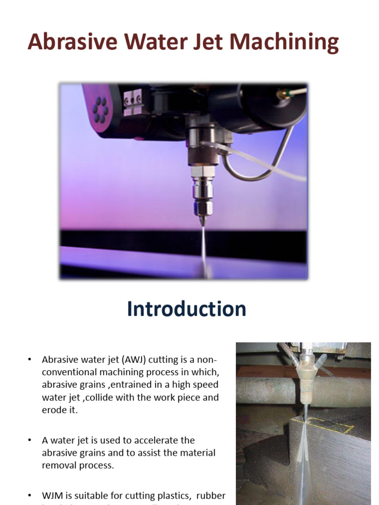 Overview of Abrasive Water Jet Machining | PDF | Pump | Flow Measurement