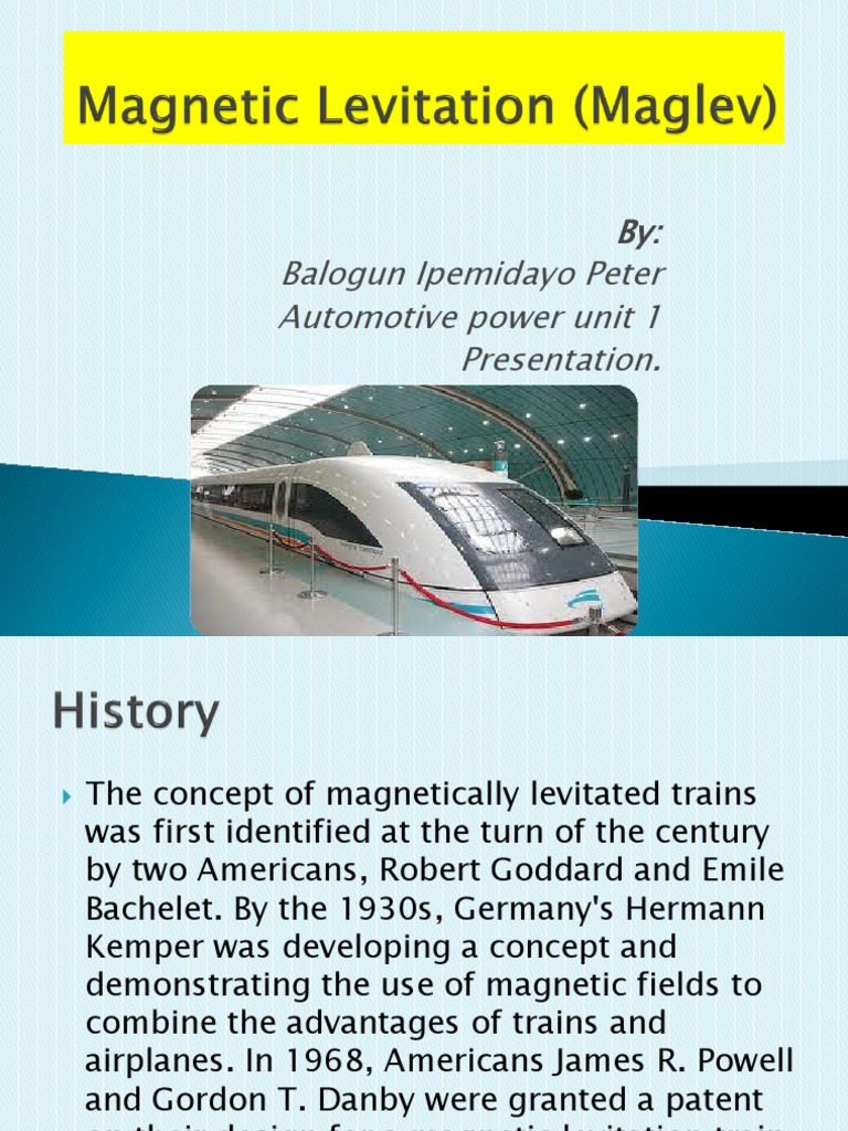 Magnetic Levitation (Maglev) | PDF | Rail Transport | Train