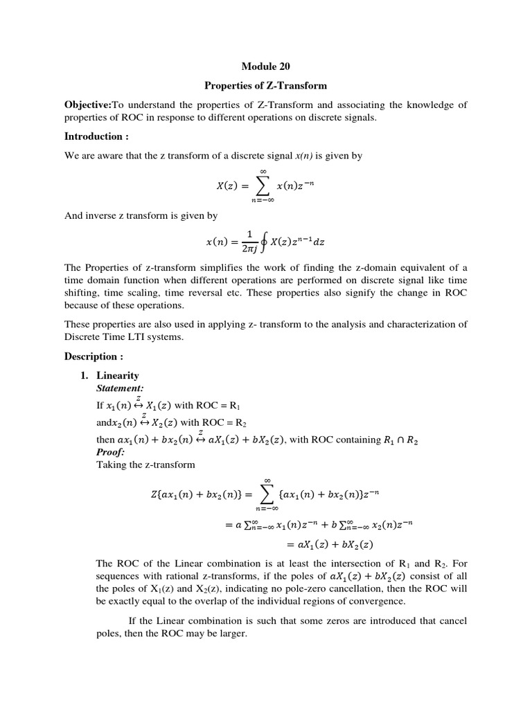 Z-Transform Part3 | PDF | Mathematical Analysis | Mathematics