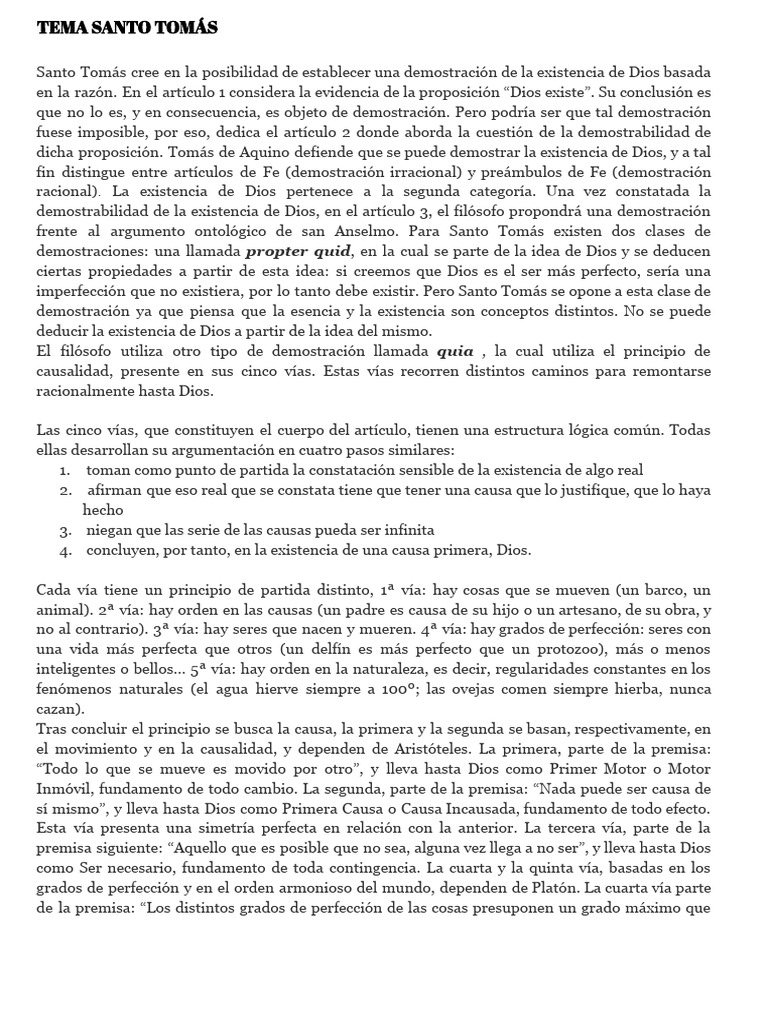 Documento Sin Título 2 | PDF | Existencia | Tomás de Aquino