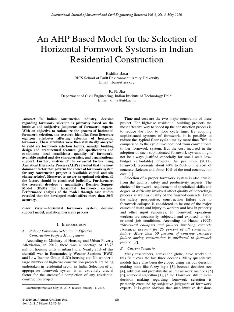 An AHP Based Model For The Selection of | PDF | Factor Analysis ...