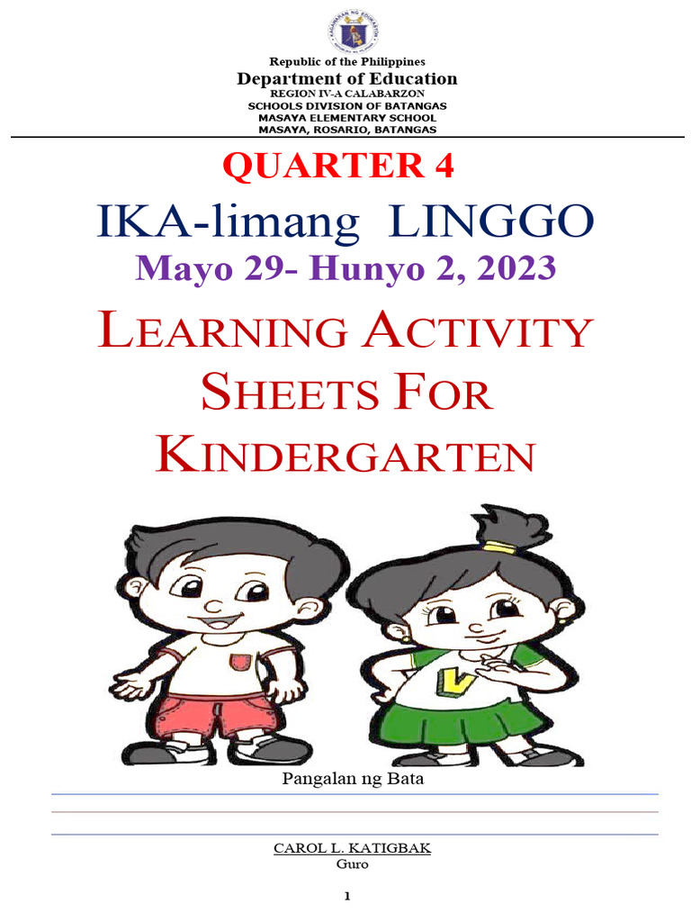 Q4 Week 5 ACTIVITY SHEET | PDF
