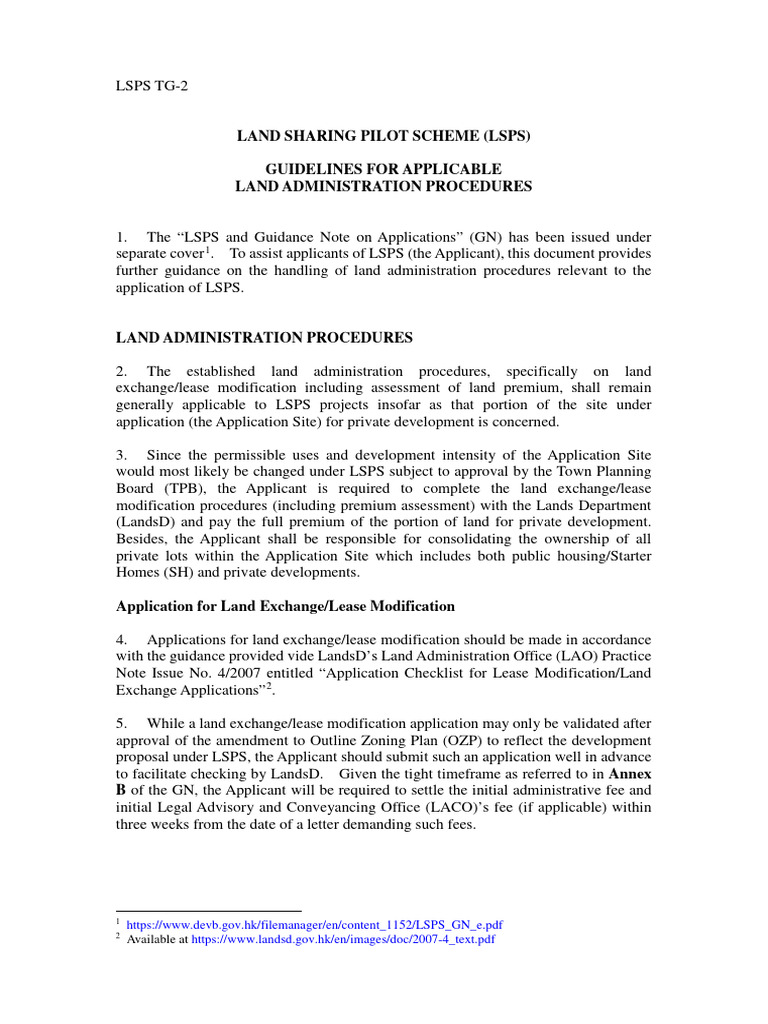 Land Sharing Pilot Scheme | PDF | Lease | Insurance