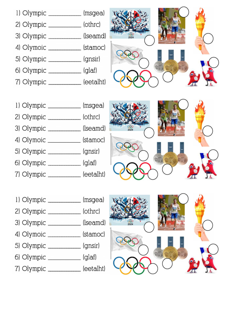 olympic games vocabulary | PDF