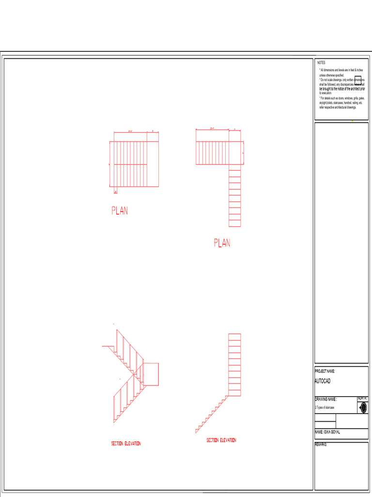 Autocad Drawing Guidelines for Isika Goyal | PDF