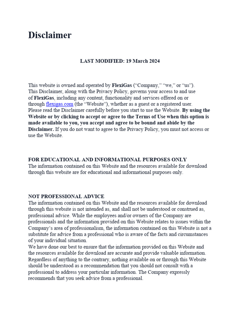 Disclaimer | PDF | Damages | Legal Liability