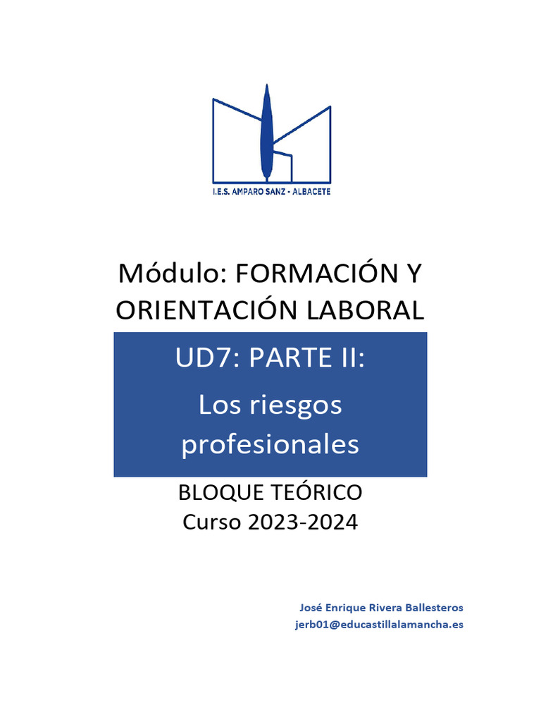 UD7 Los Riesgos Profesionales Parte2 Ultimo | PDF | Sonido | ruido