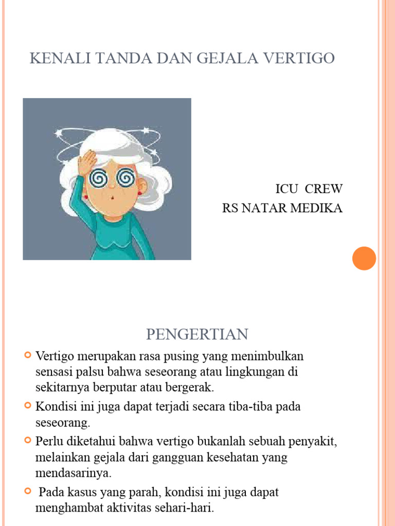 Ppt Icu Kenali Tanda Dan Gejala Vertigo | PDF