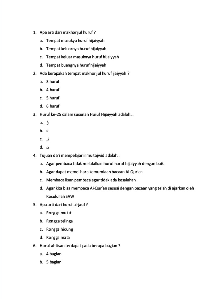PDF Mempelajari Makhorijul Huruf Dan Tajwid Al Qurx27an - Compress | PDF