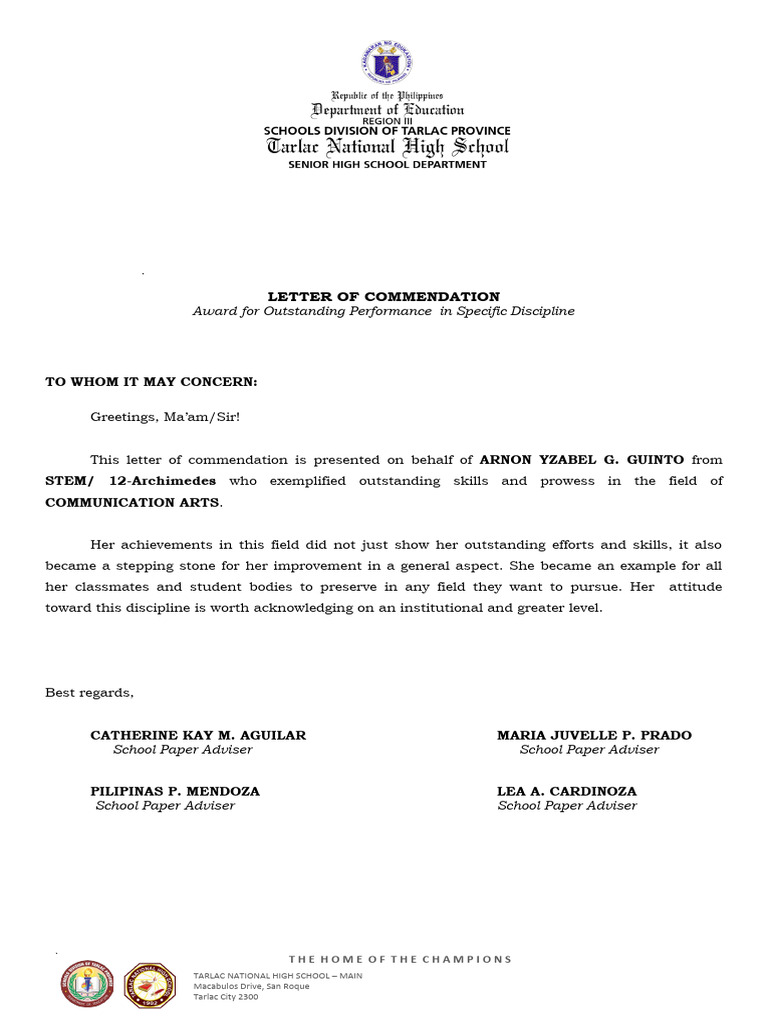 Commendation | PDF | Disciplines | Behaviorism