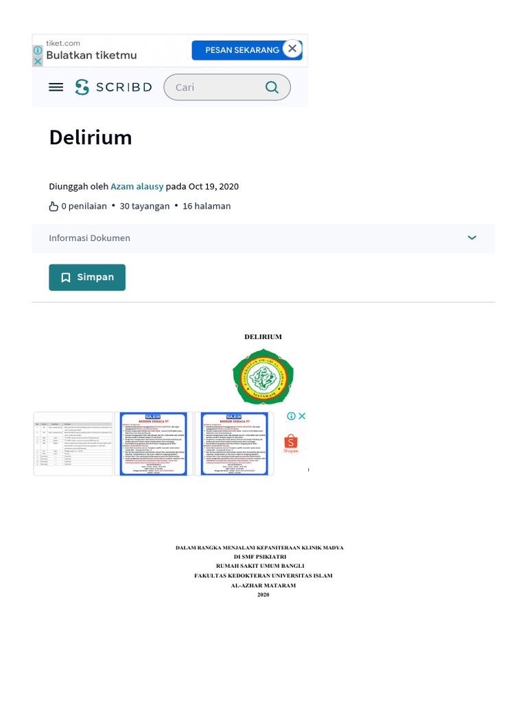 Delirium | PDF | PDF