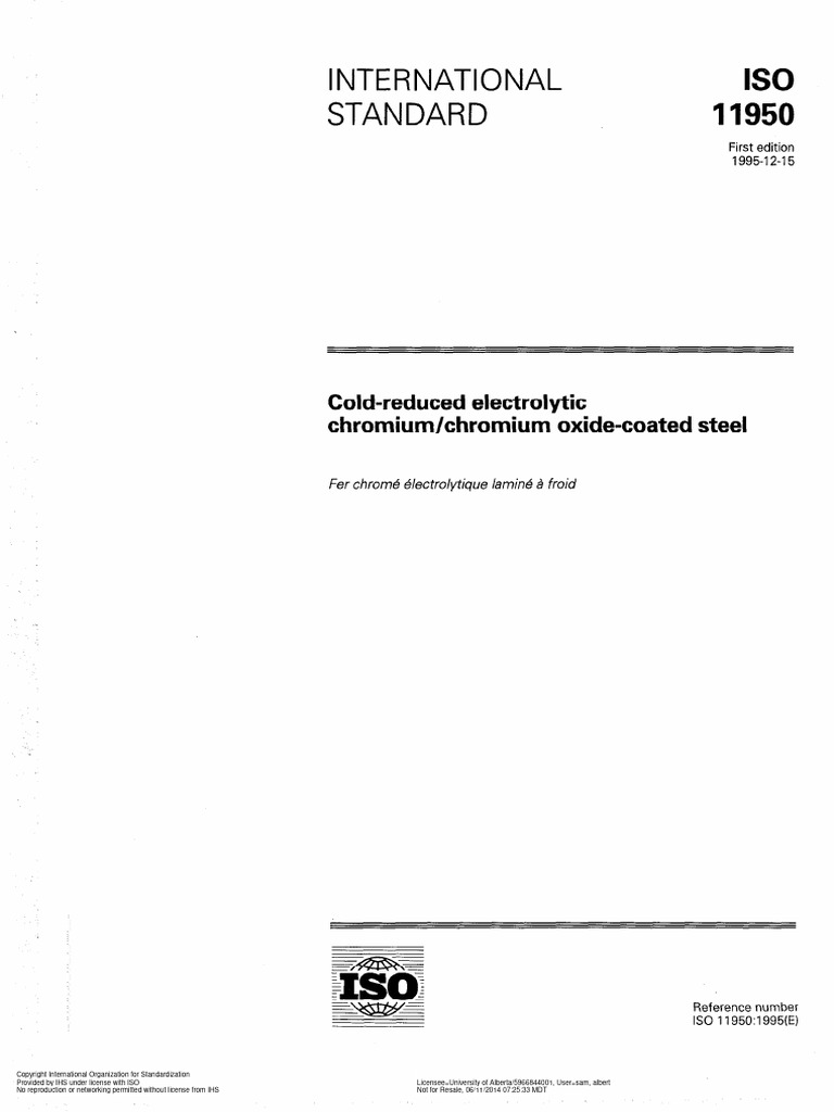 Is0 11950 | PDF | International Organization For Standardization ...