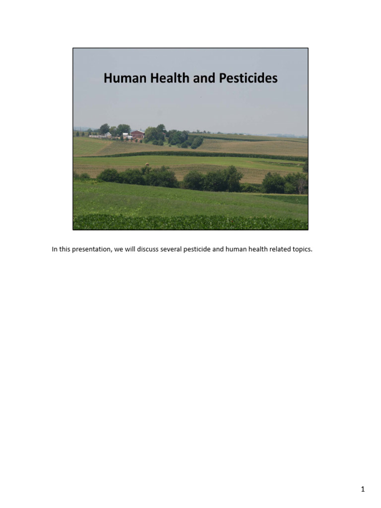 13 Human Health and Pesticides | PDF | Pesticide | Medical Specialties