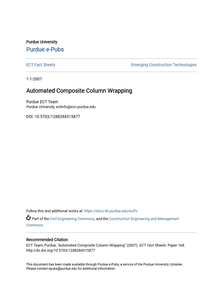 Automated Composite Column Wrapping | PDF | Concrete | Composite Material