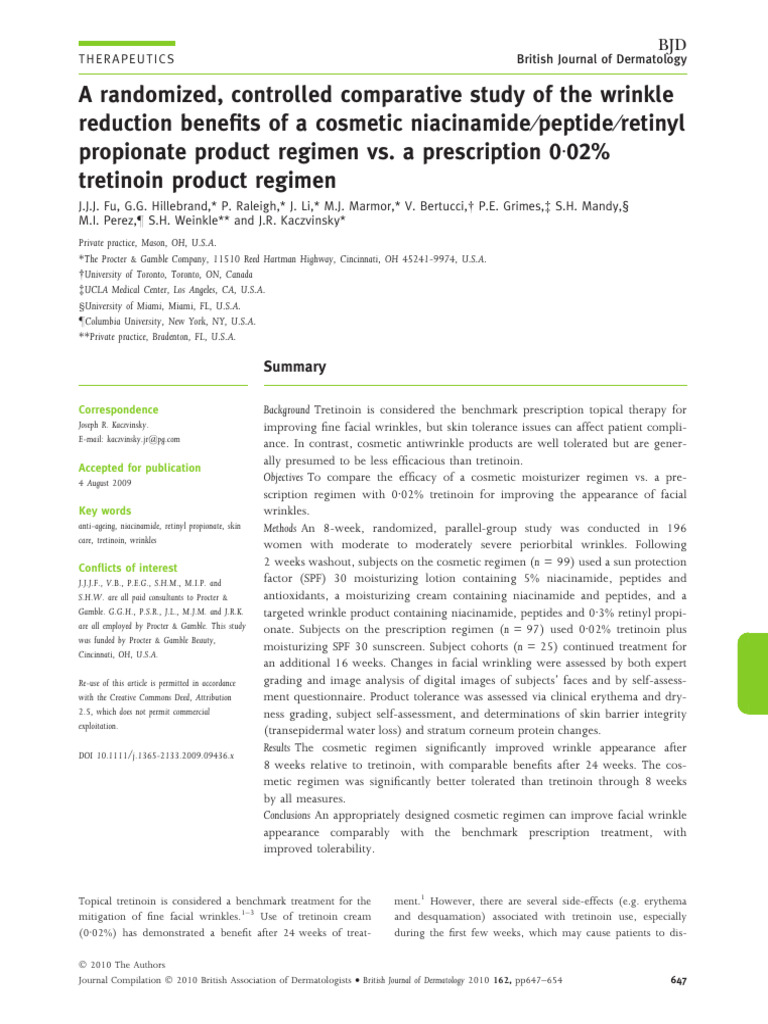 A Randomized, Controlled Comparative Study of The Wrinkle Reduction ...
