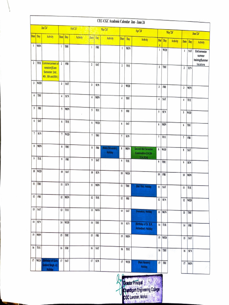 Academic Calender | PDF | Academia