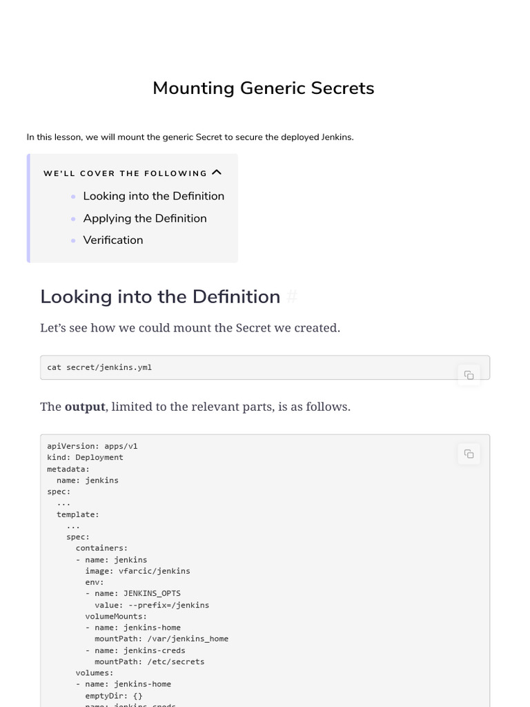 89 Mounting Generic Secrets | PDF | User (Computing) | Superuser