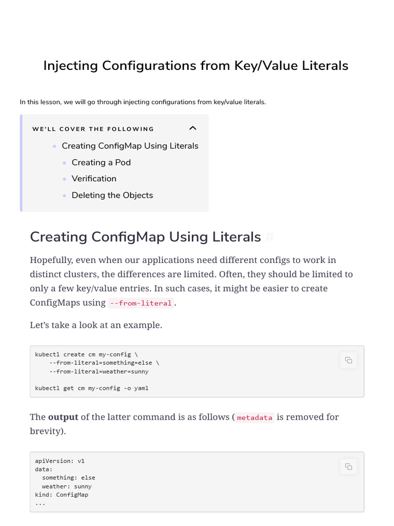 78 Injecting Configurations From Key Value Literals | PDF | Computer ...