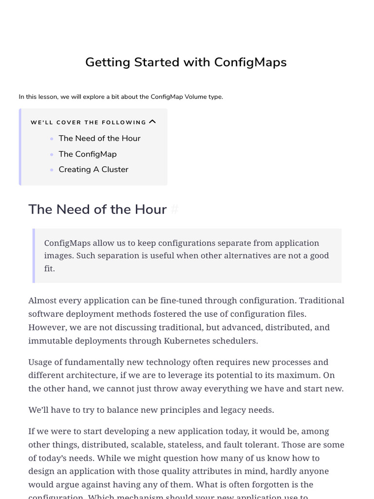 75 Getting Started With ConfigMaps | PDF | Information Technology | Computer Science