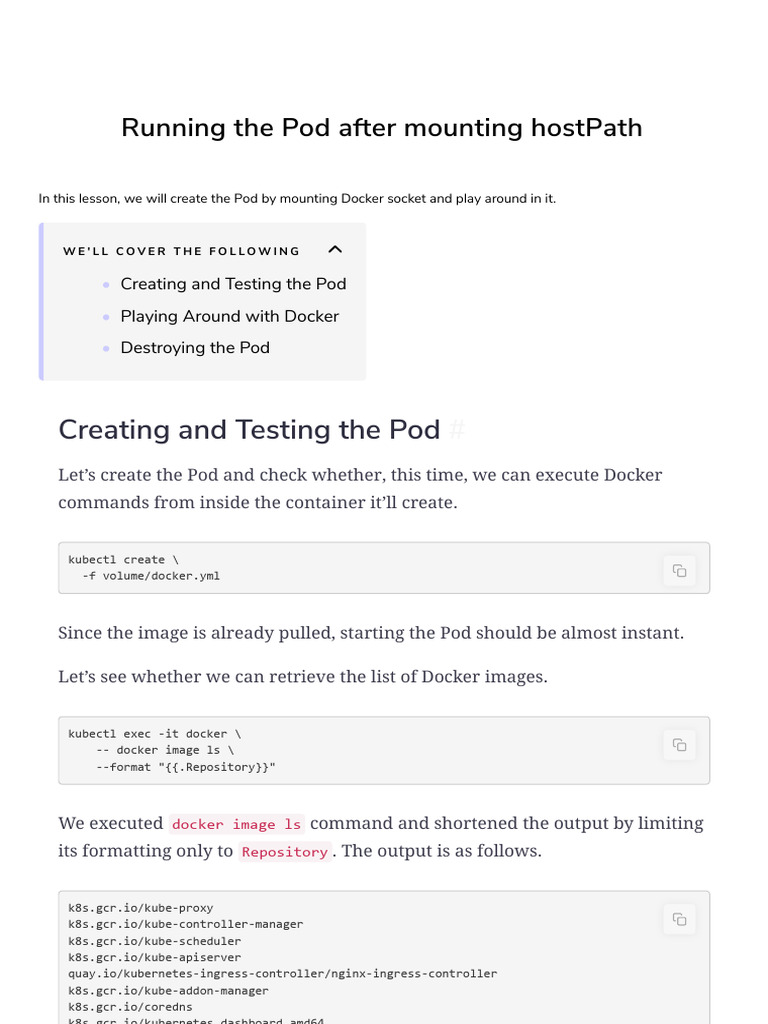 67 Running The Pod After Mounting HostPath | PDF | System Software | Software