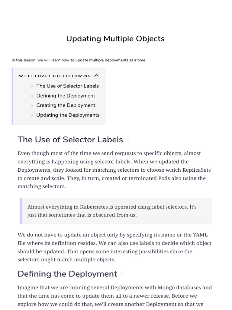 50 Updating Multiple Objects | PDF | Information Technology | Information Retrieval