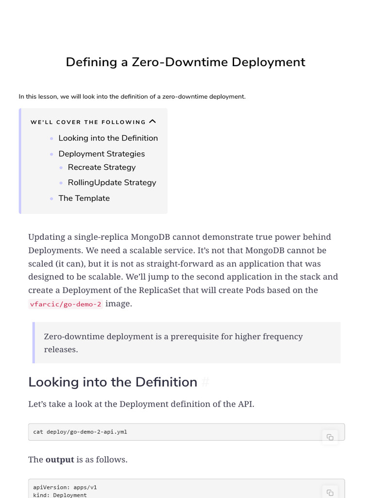 44 Defining A Zero Downtime Deployment | PDF | Databases | Computer Engineering