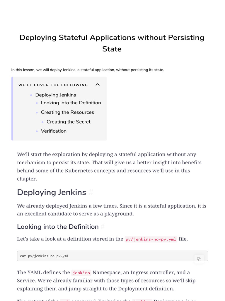 162 Deploying Stateful Applications Without Persisting State | PDF | Data Management | System ...