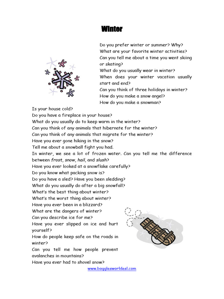 Winter | PDF | Snow | Water Ice