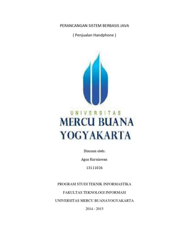 PERANCANGAN SISTEM BERBASIS JAVA. (Penjualan Handphone) | PDF